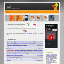 Exo7 - Exercices de mathématiques - Emathfr