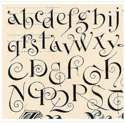 Chancery Calligraphy Alphabet